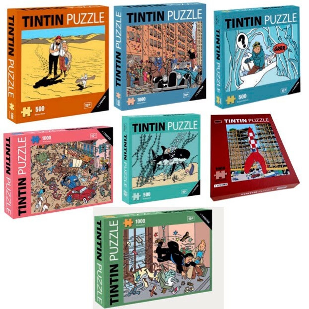 Moulinsart Tintin Jigsaw Puzzleposters X9 500-1000 Pcs BUY INDIVIDUALLY ...