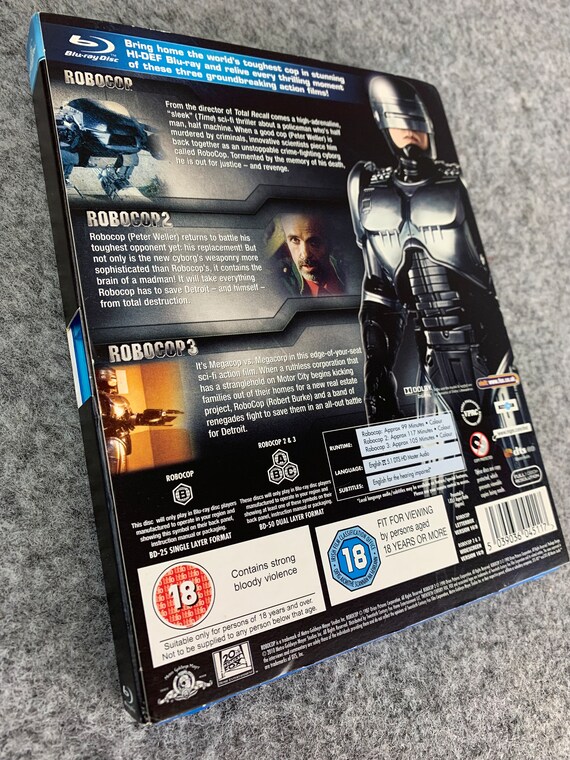 Portada Del Dvd De Robocop Orion Pictures Robocop Trilogy 1 2 & 3 Blu
