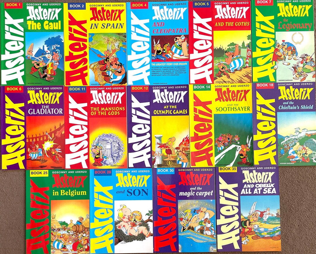 Complete Set of Vintage 1990's Asterix Paperback Books #10 - 18 ...