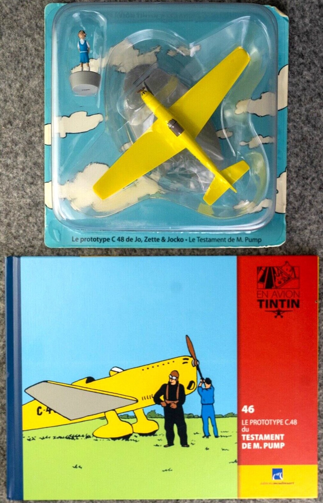 Hachette Tintin Plane #46 C.48 Prototype: Jo Zette Jocko Mr Pumps ...