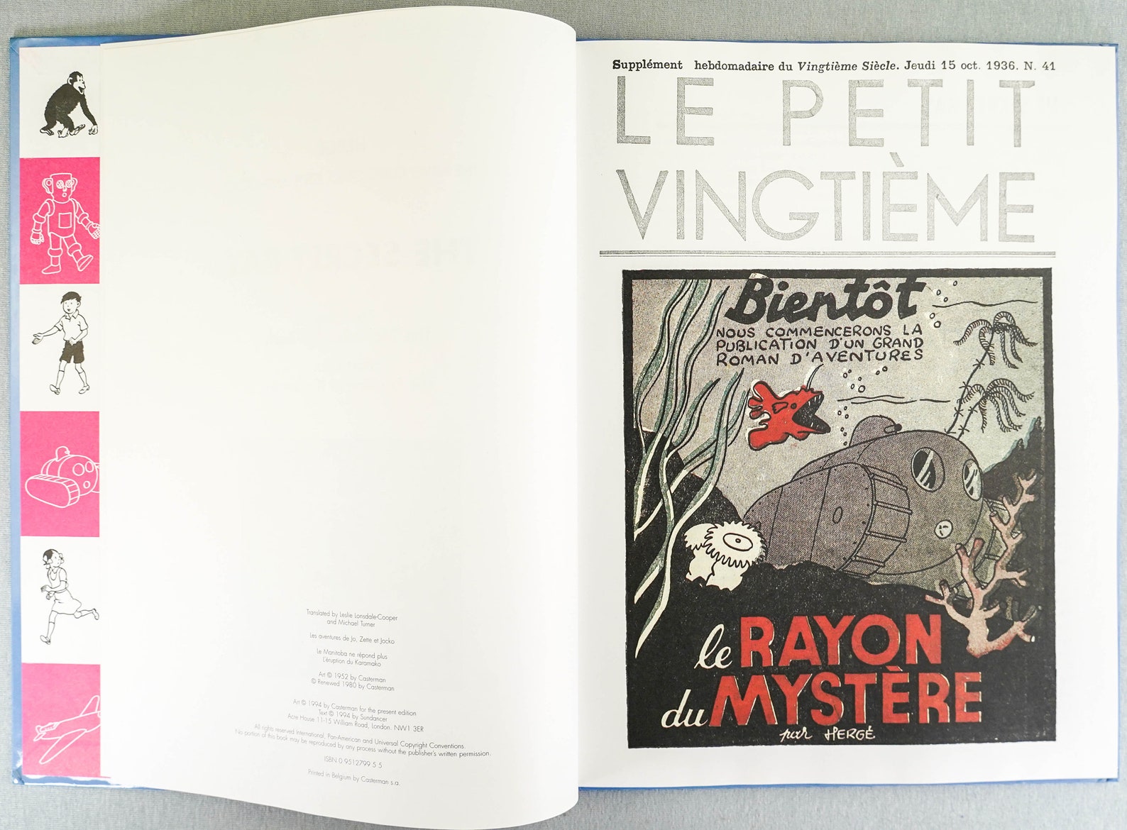 The Secret Ray Part 1 & 2 1994 Methuen 1st UK Edition Rare Herge EO Jo ...