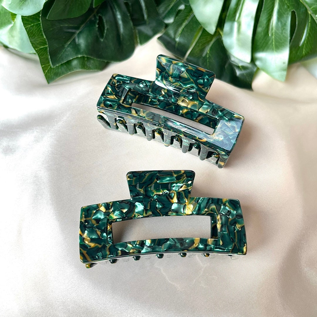 Hair Claw Emerald Medium Size Premium Quality / French Hair Claws Hair ...