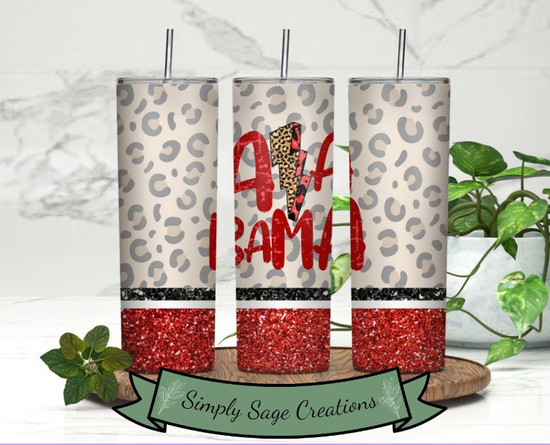 Alabama Tumbler Wrap - College Sport Tumbler Wrap - Roll Tide Tumbler ...