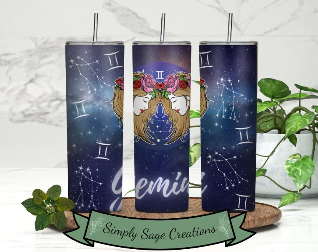 Gemini Tumbler Wrap 20 Oz Tumbler Wrap Zodiac Tumbler Wrap INSTANT ...