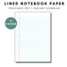Printable Lined Paper: US Letter Size (PDF Download) - Etsy