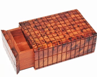 Wood Puzzle Lock Box - Etsy