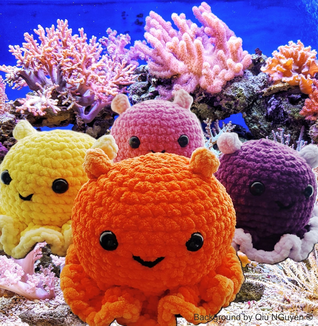 Pieuvre Dumbo | Amigurumi Fait Main | Peluche Anti-stress Et Décorative ...