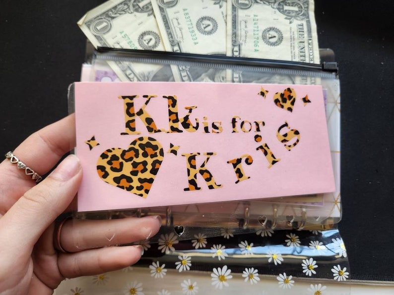 Name Letter Buck Savings Challenge A6 Zipper Envelope Budgeting Saving ...