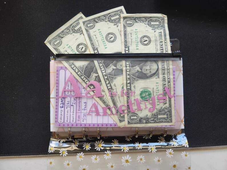 Name Letter Buck Savings Challenge A6 Zipper Envelope Budgeting Saving ...