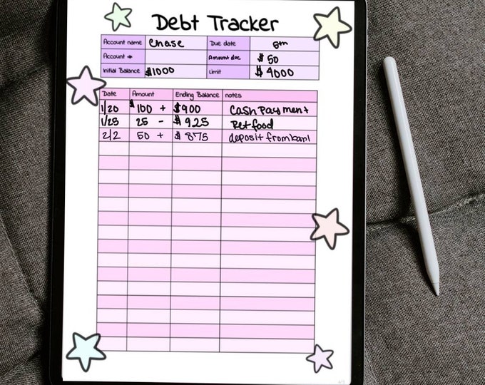 Budget Sheet Paycheck Breakdown Printable Digital PDF Template BLANK ...