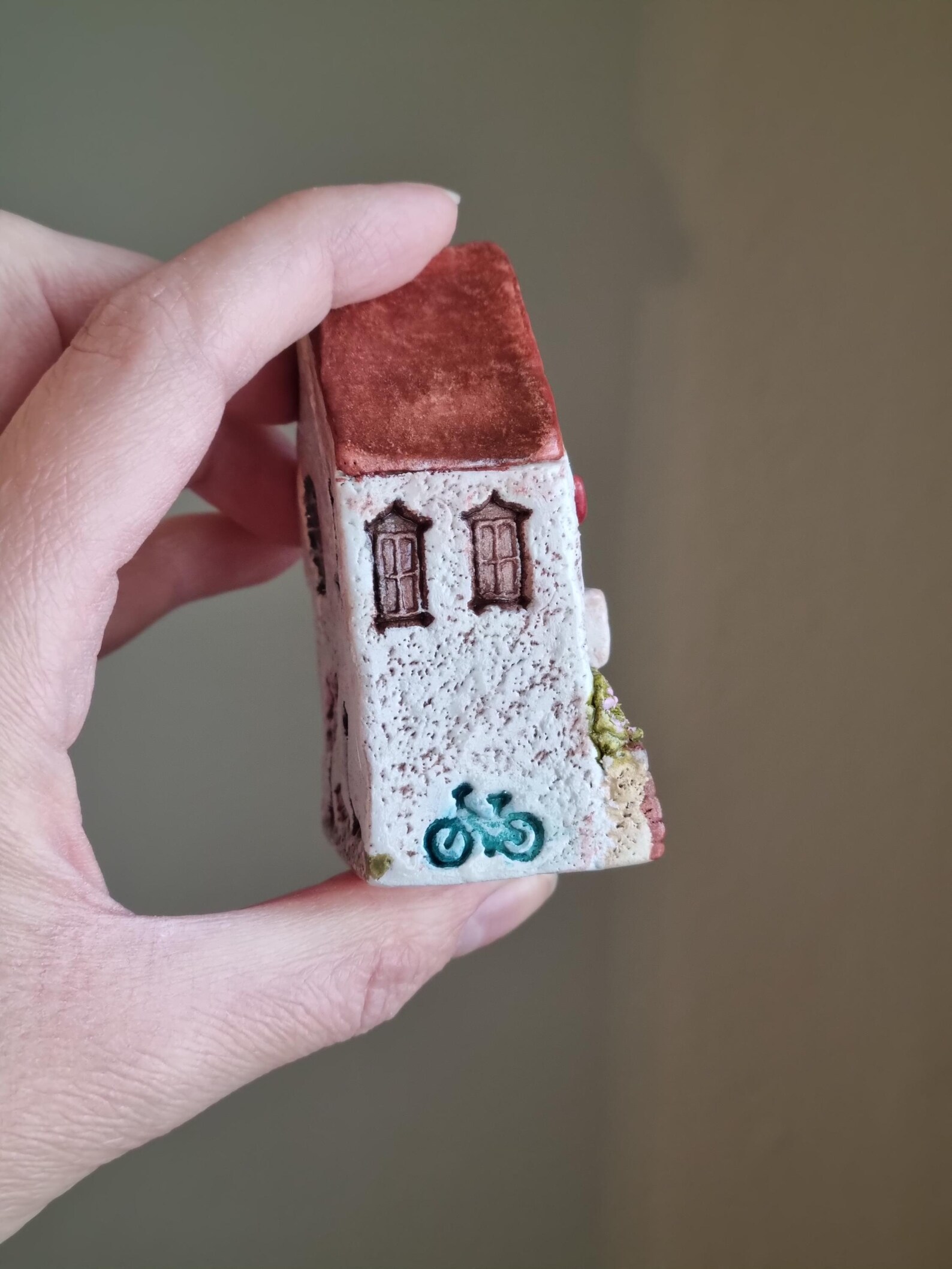 Handmade Miniature Ceramic House, Rustic Italian Village Decor - Etsy