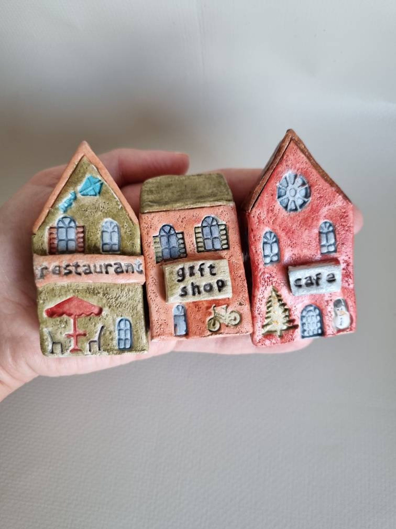 Tiny Clay Miniature Italian Ceramic House ceramic Housetiny - Etsy