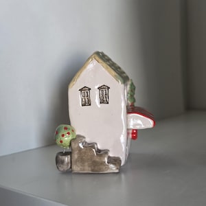 Handmade Ceramic Miniature House,tiny Summer Cottage,garden Decor ...