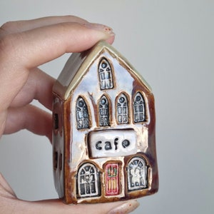 Ceramic Miniature House,handmade Ceramic Miniature Cafe,ceramic ...