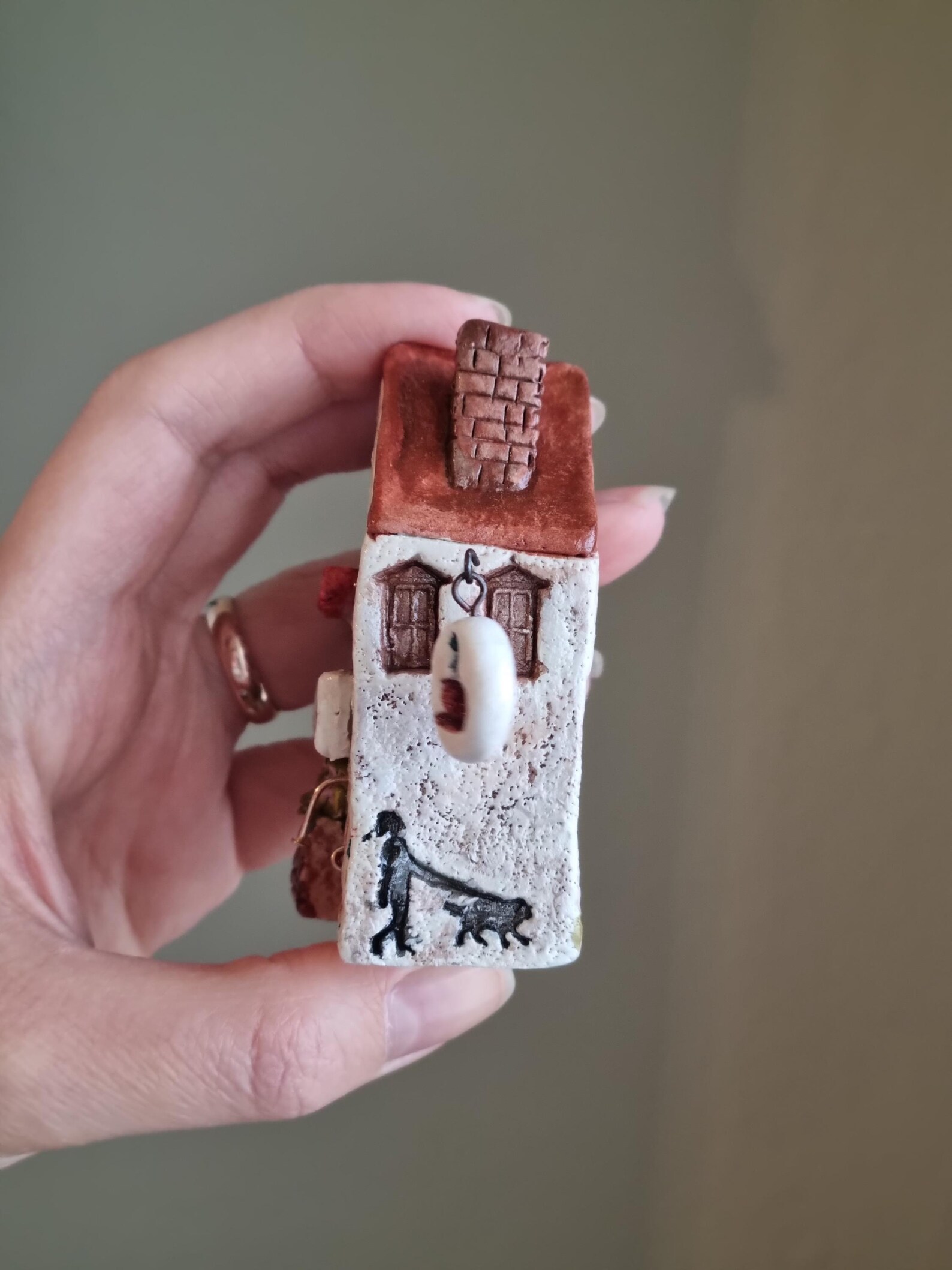 Handmade Miniature Ceramic House, Rustic Italian Village Decor - Etsy