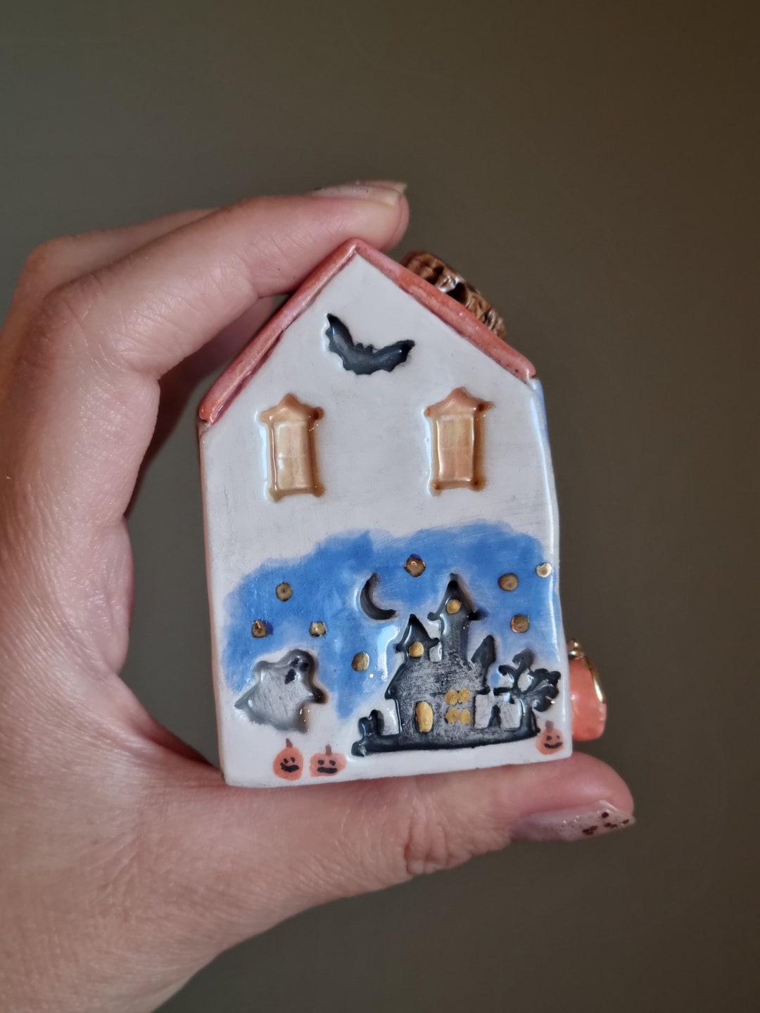 Spooky & Charming Halloween Miniature House Decor,handmade Ceramic ...