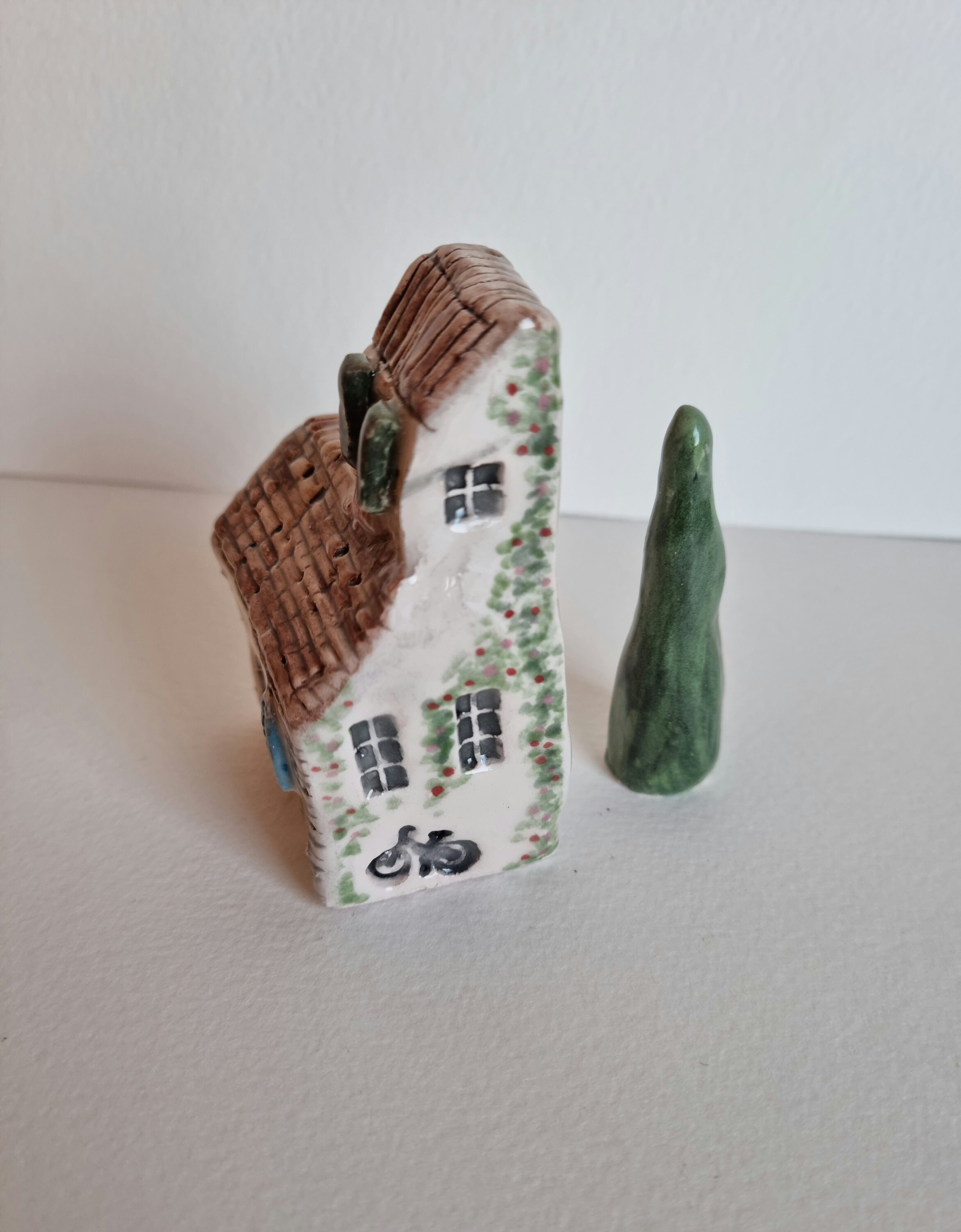 Handmade Ceramic Miniature Italian Tuscany House With Tree - Etsy