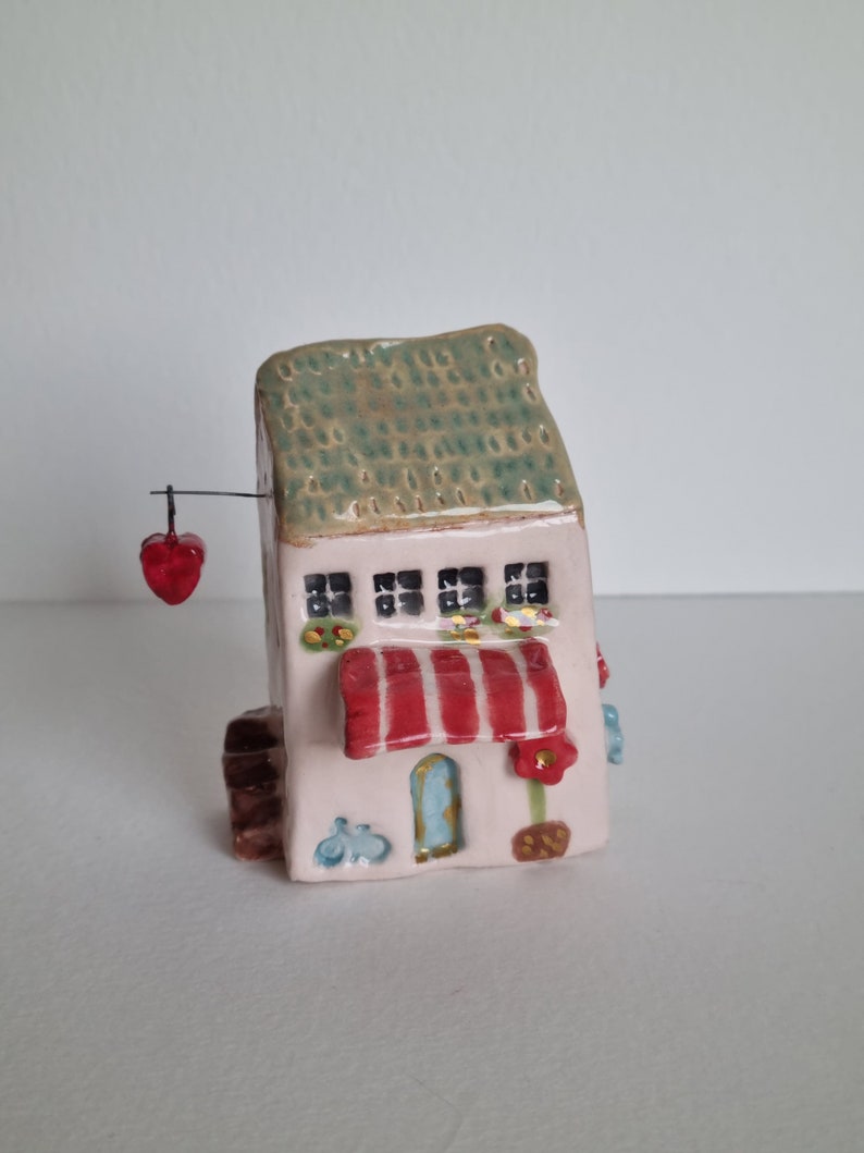 Handmade Ceramic Italian House Miniature With Heart - Etsy