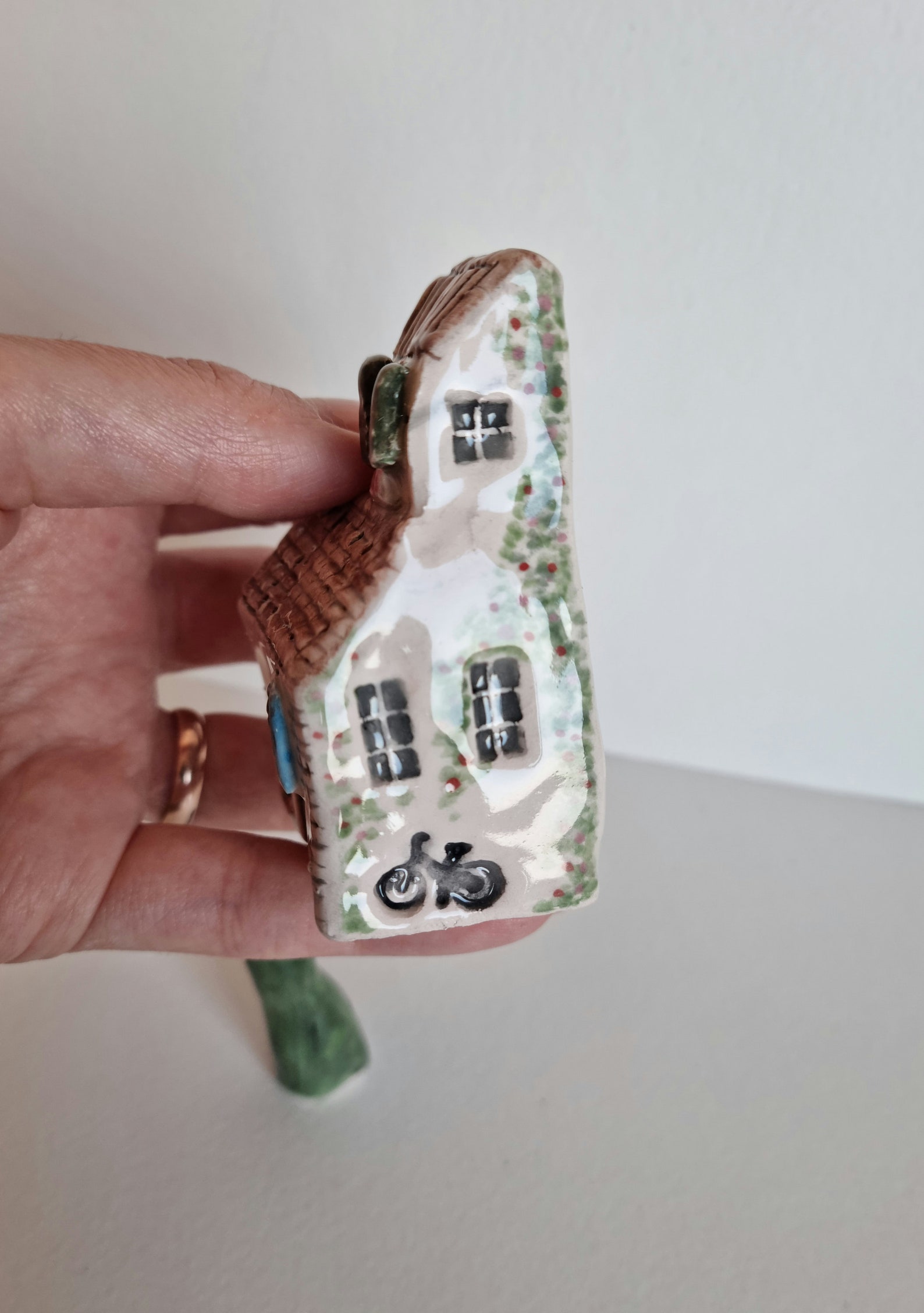 Handmade Ceramic Miniature Italian Tuscany House With Tree - Etsy