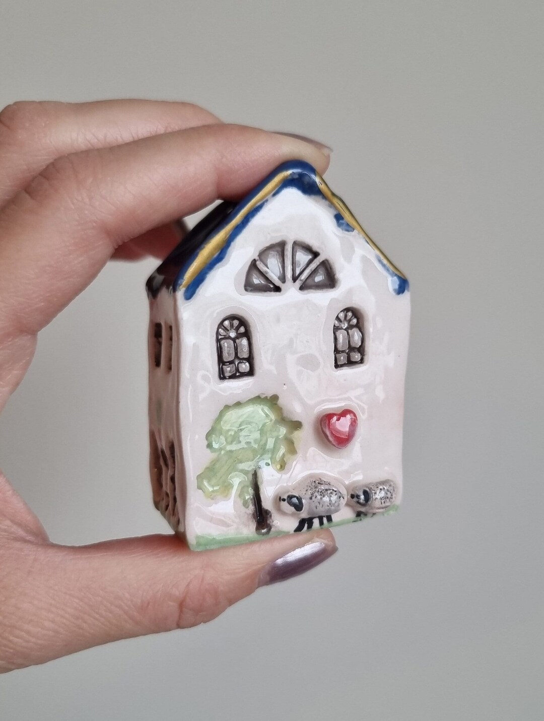 Handmade Ceramic Miniature Italian House With Sheep - Etsy