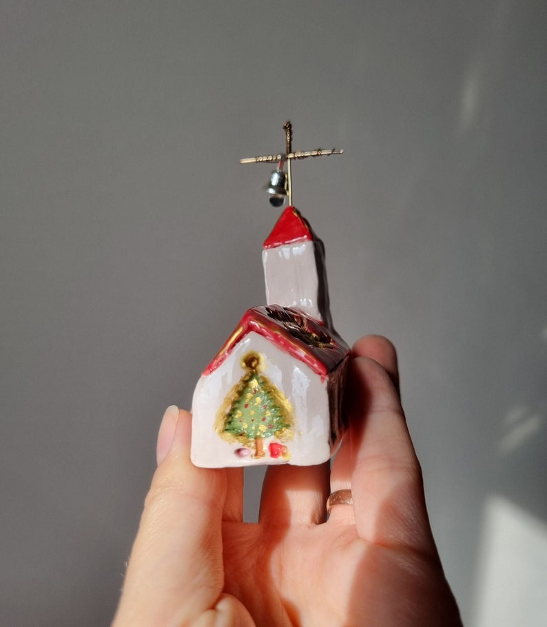Handmade Ceramic Tiny Church: Rustic Miniature Chapel - Etsy