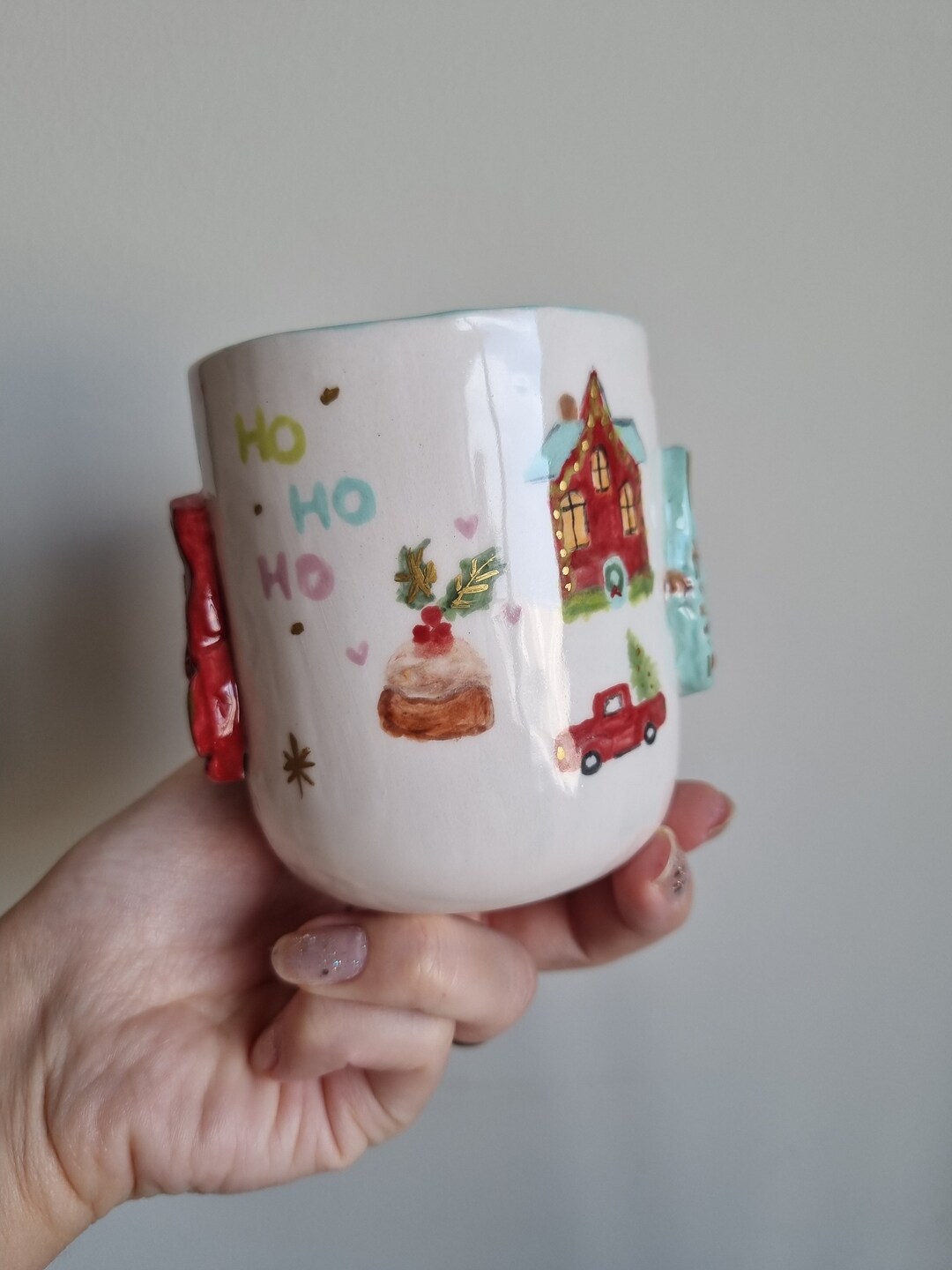 Ceramic Winter Mug,ceramic Mug With Bunny Slippers,ceramic Cozy Mug ...
