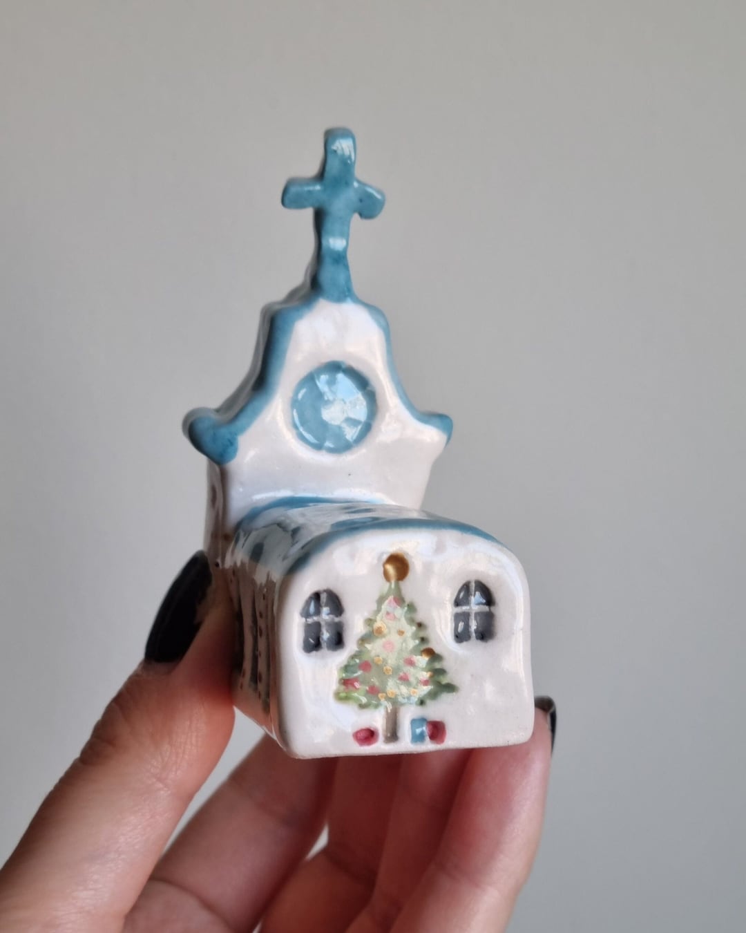 Handmade Ceramic Christmas Church: Tiny Chapel Decor - Etsy