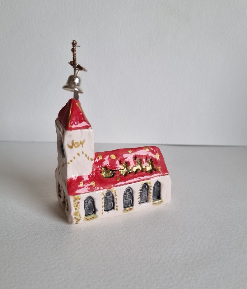 Handmade Ceramic Tiny Church: Rustic Miniature Chapel - Etsy