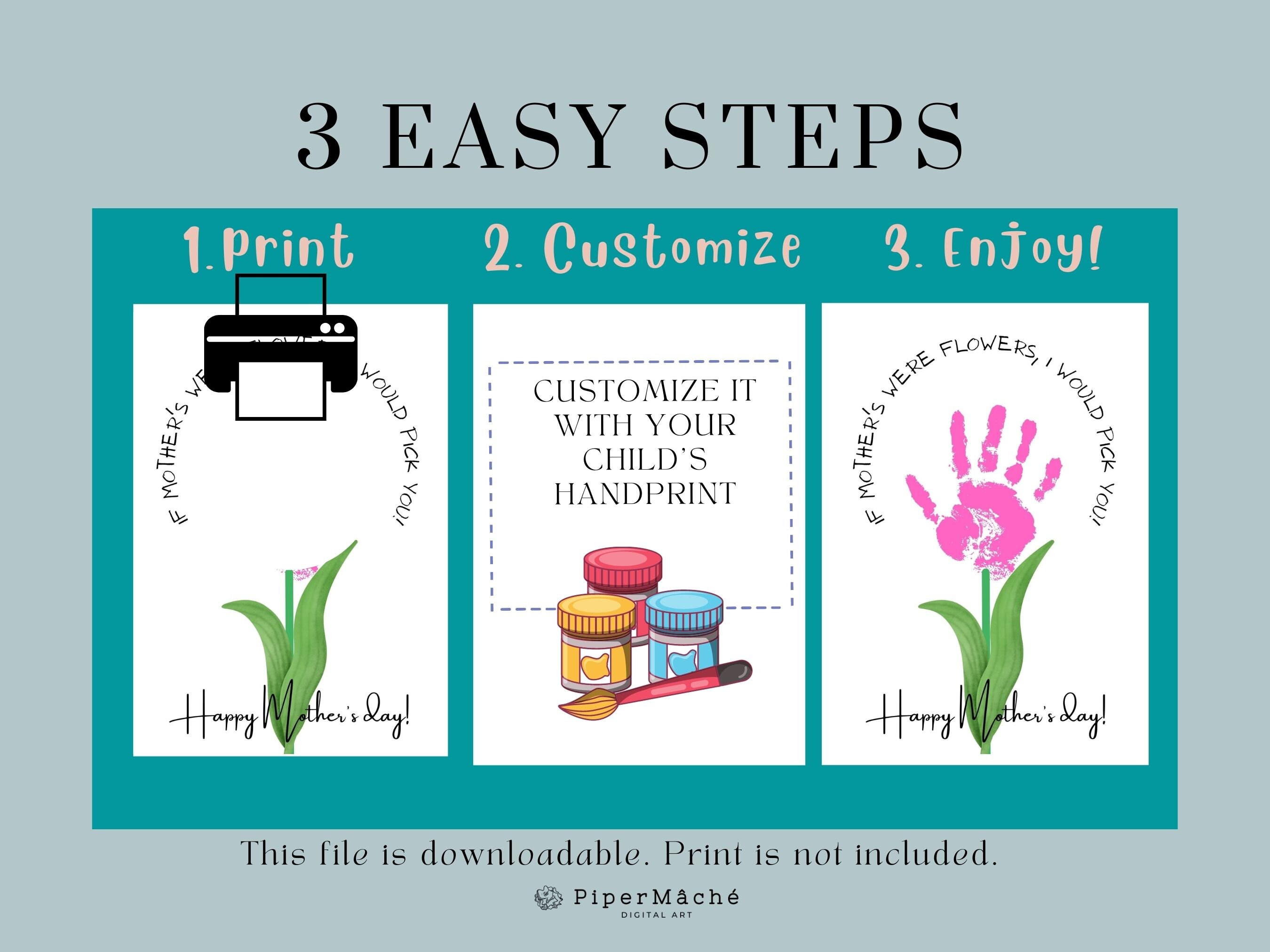 Mother's Day Kids Handprint Art/craft, Handprint Projects Craft ...