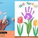 Hello Spring Kids Handprint Art/craft, Handprint Projects Craft ...