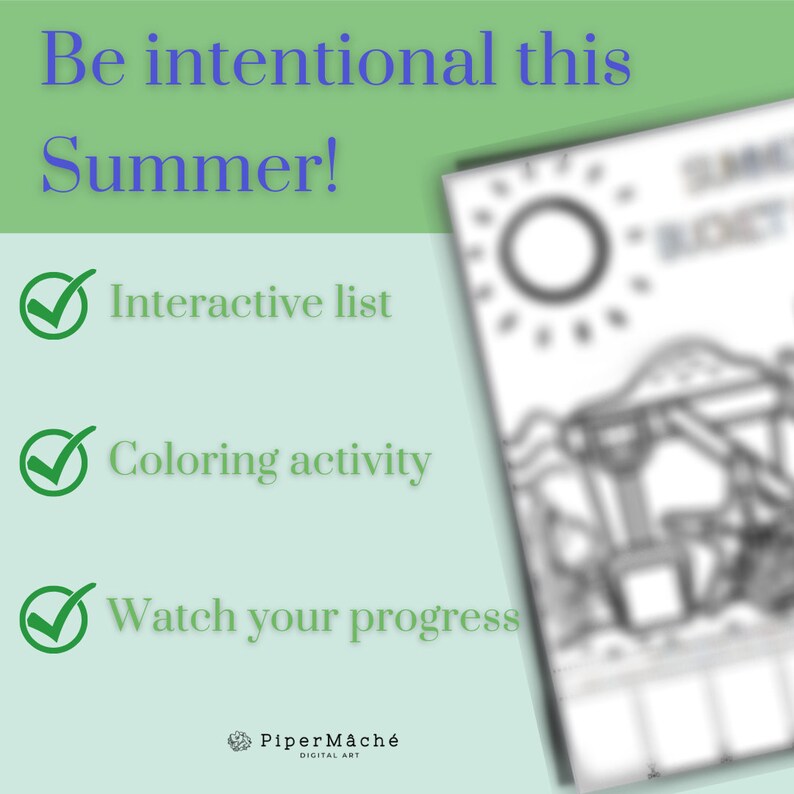 Kid's Printable Summer Bucket List Activity, Coloring Summer Activity ...