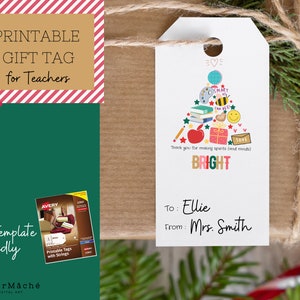 Christmas Gift Tag for Teachers - Avery 22802 Template Friendly ...