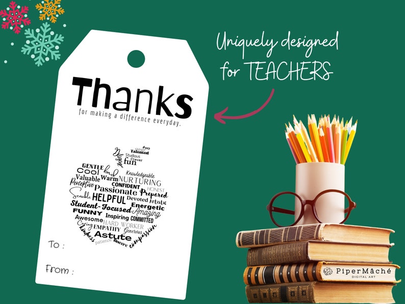 Printable Gift Tag for Teachers - Avery 22802 Template Friendly, Thanks ...