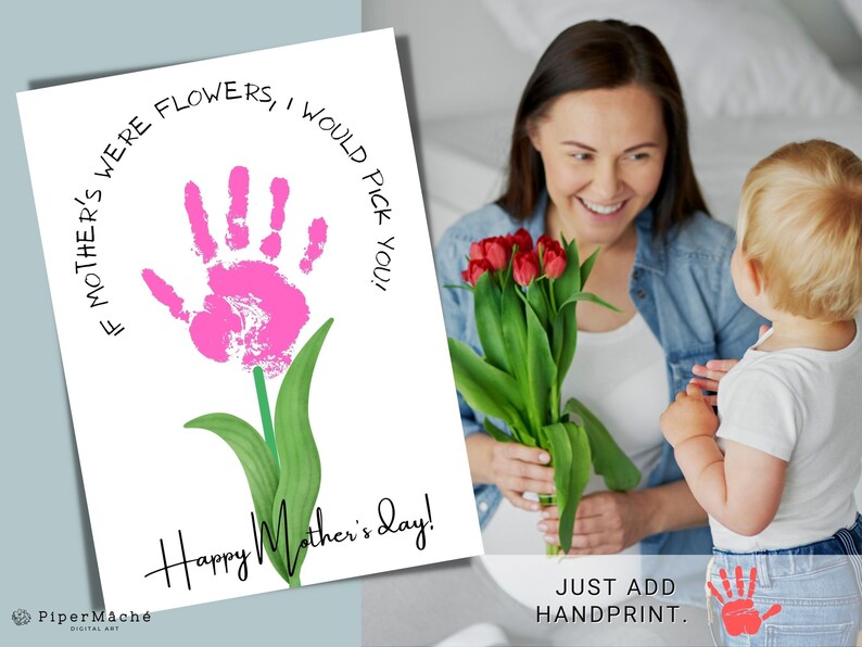 Mother's Day Kids Handprint Art/craft, Handprint Projects Craft ...