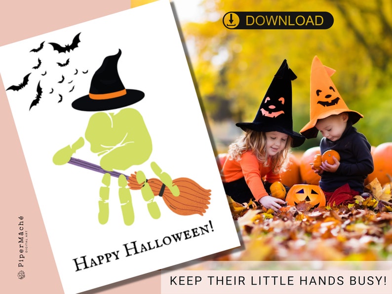 Halloween Handprint Craft for Kids, Activity for Kids Halloween ...