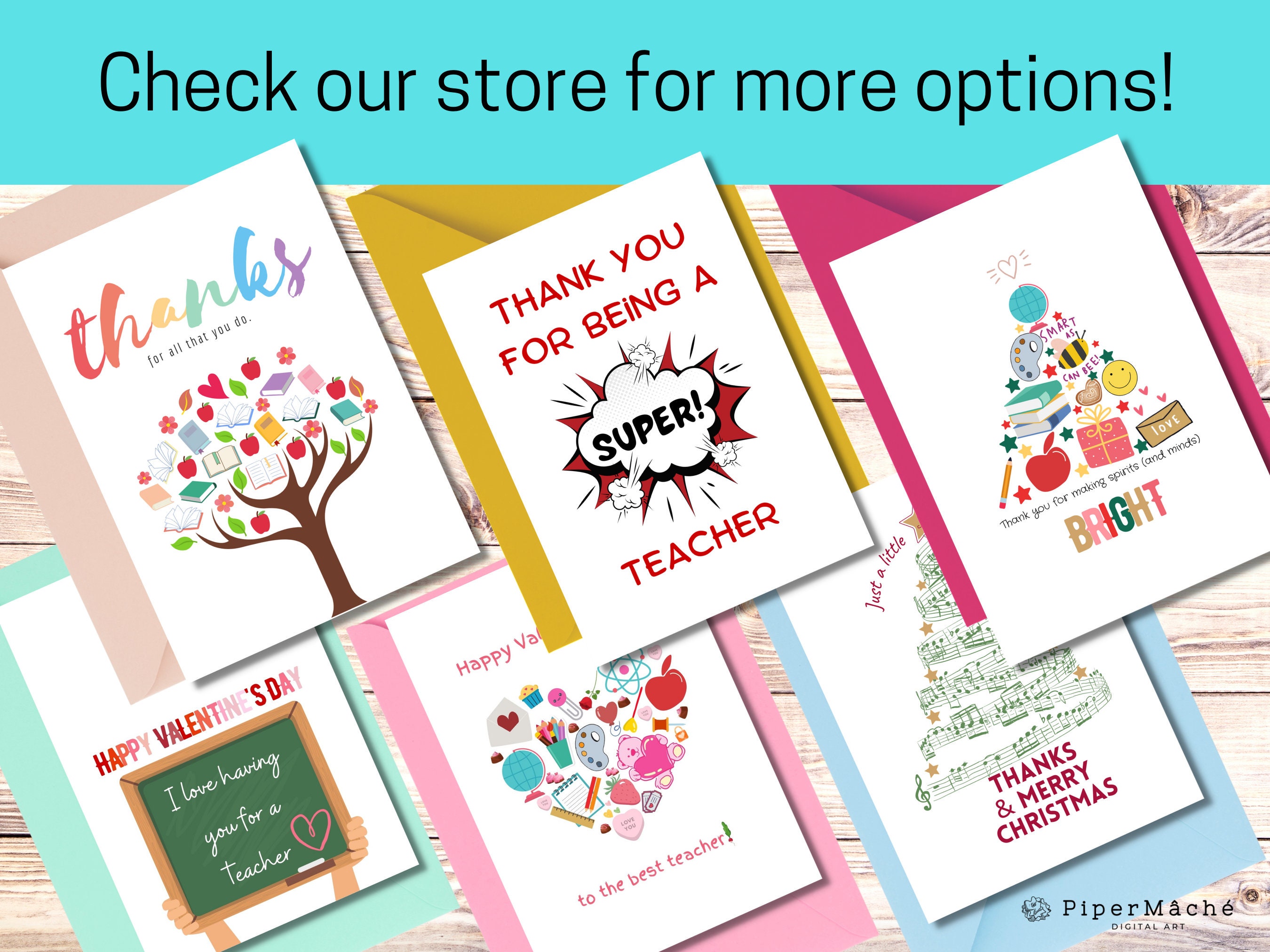 Printable Thank You Card for Teachers, Teacher Gift, Teacher ...