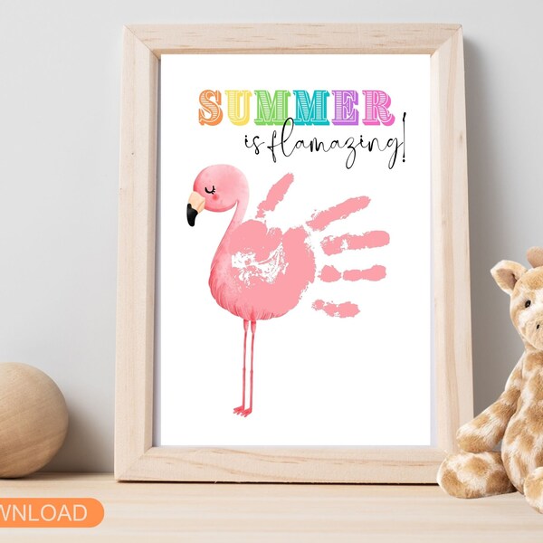 Flamingo Handprint - Etsy