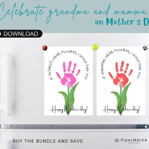 Mother's Day Handprint Art for Grandmas, Handprint Art for Kids Grandma ...
