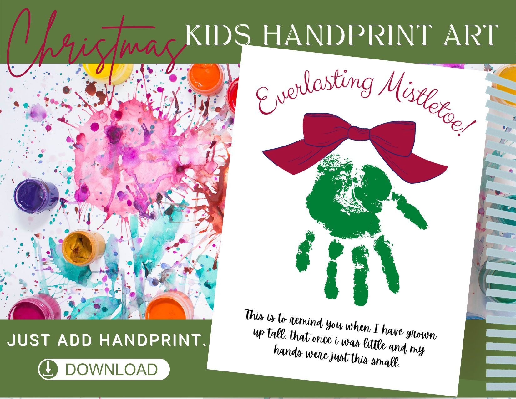 Printable Kids Handprint Art, Handprint Projects, Fingerprint Art for ...