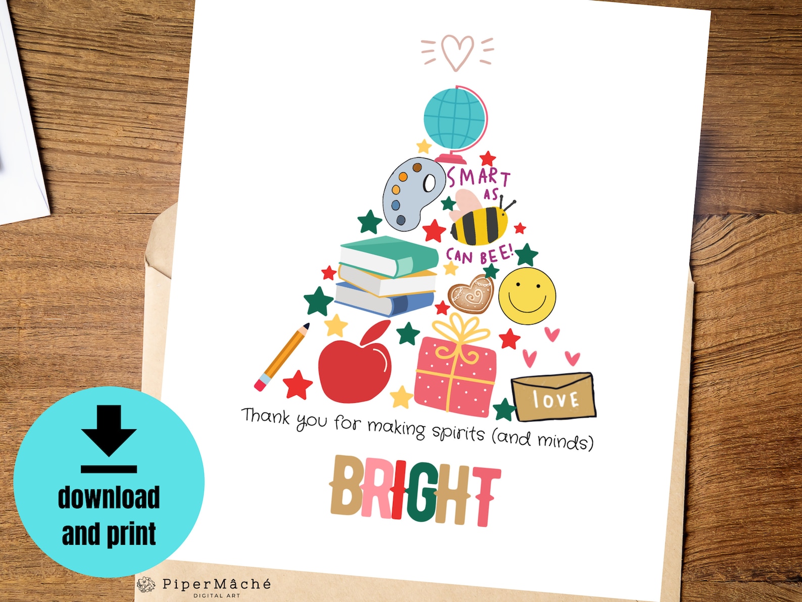 Printable Christmas Card for Teachers | Teacher Gift | Teacher ...