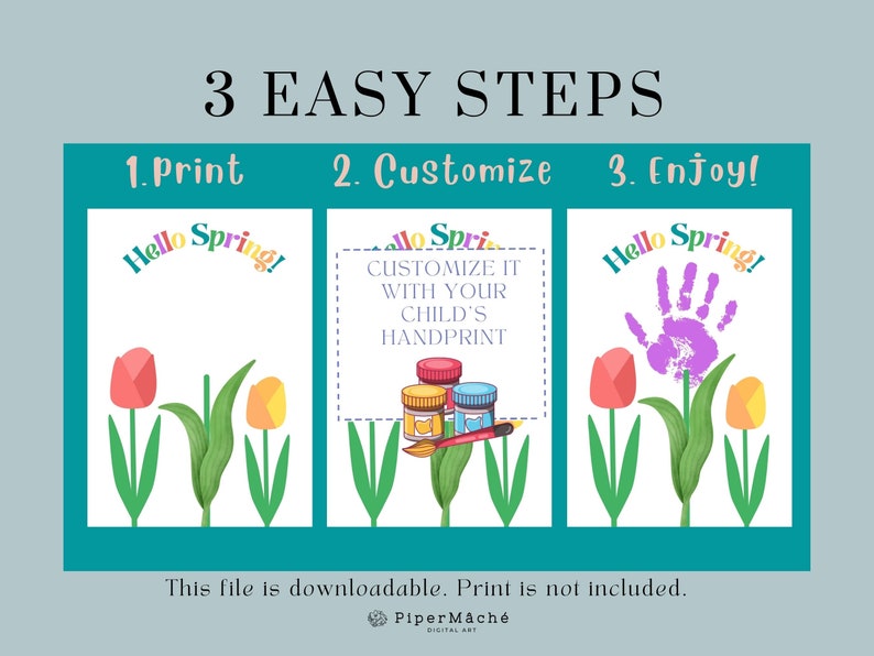 Hello Spring Kids Handprint Art/craft, Handprint Projects Craft ...