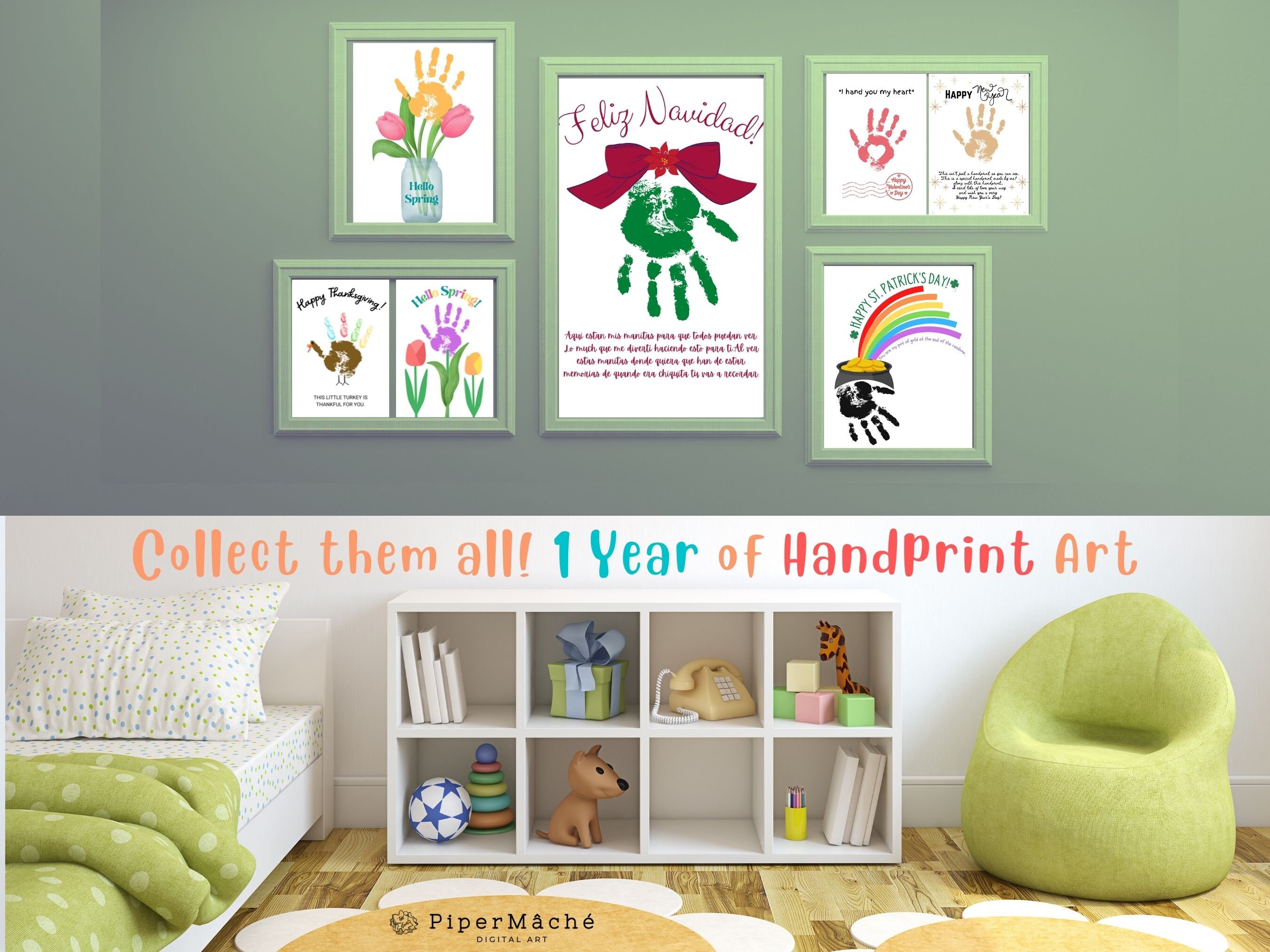 Hello Spring Kids Handprint Art/craft, Handprint Projects Craft ...