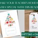 Holiday Gift Card Holder for Teachers, Teacher Appreciation Printable ...