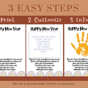 New Years Printable Kids Handprint Art, Handprint Projects, Fingerprint ...