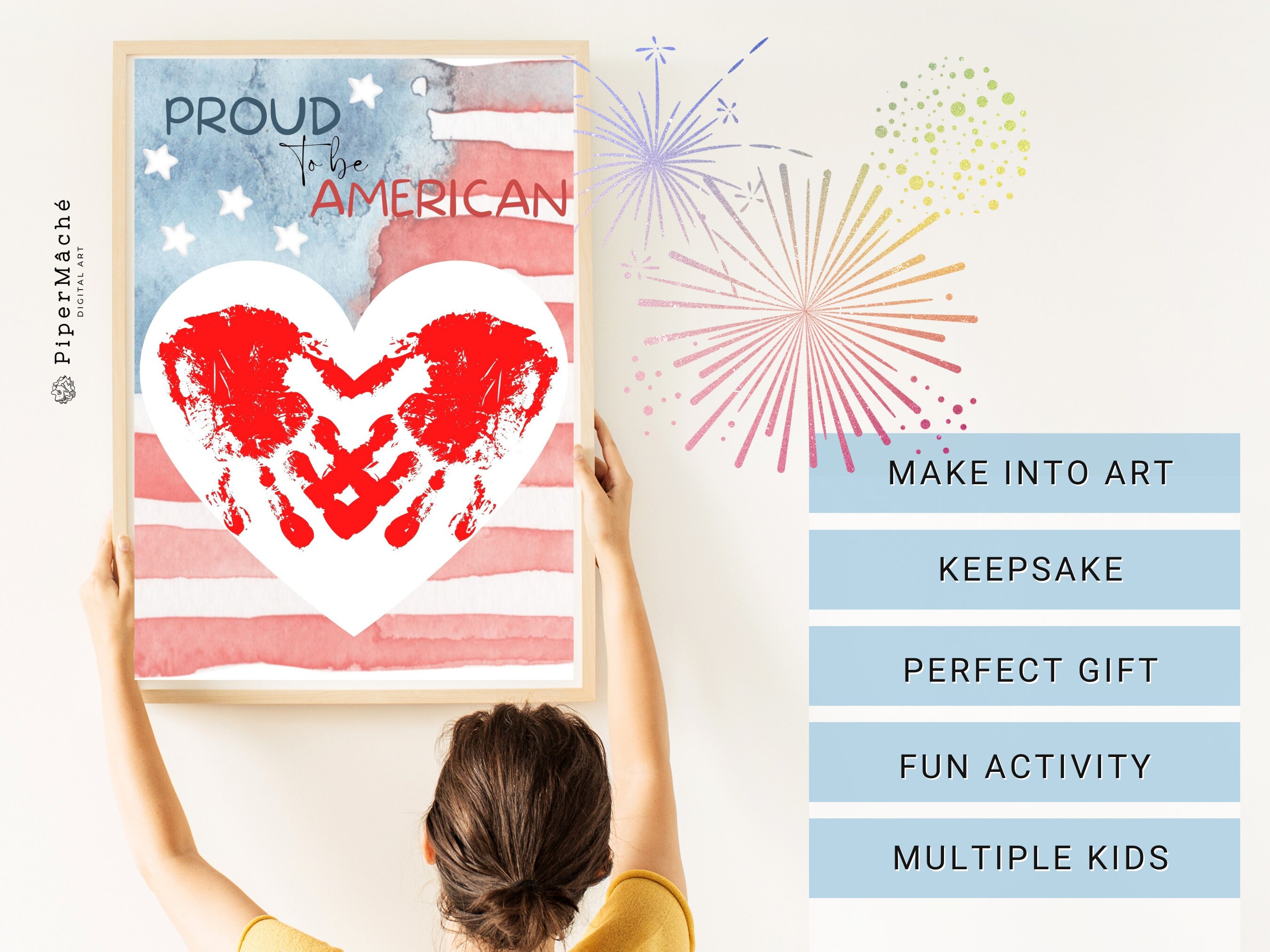 Flag Handprint Craft for Kids, Fourth of July Handprint Craft American ...