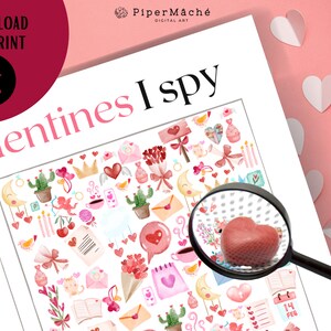 Valentines Printable I Spy Activity I Spy Activity Printable - Etsy