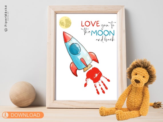 Love You to the Moon and Back Handprint Art/craft Keepsake - Etsy