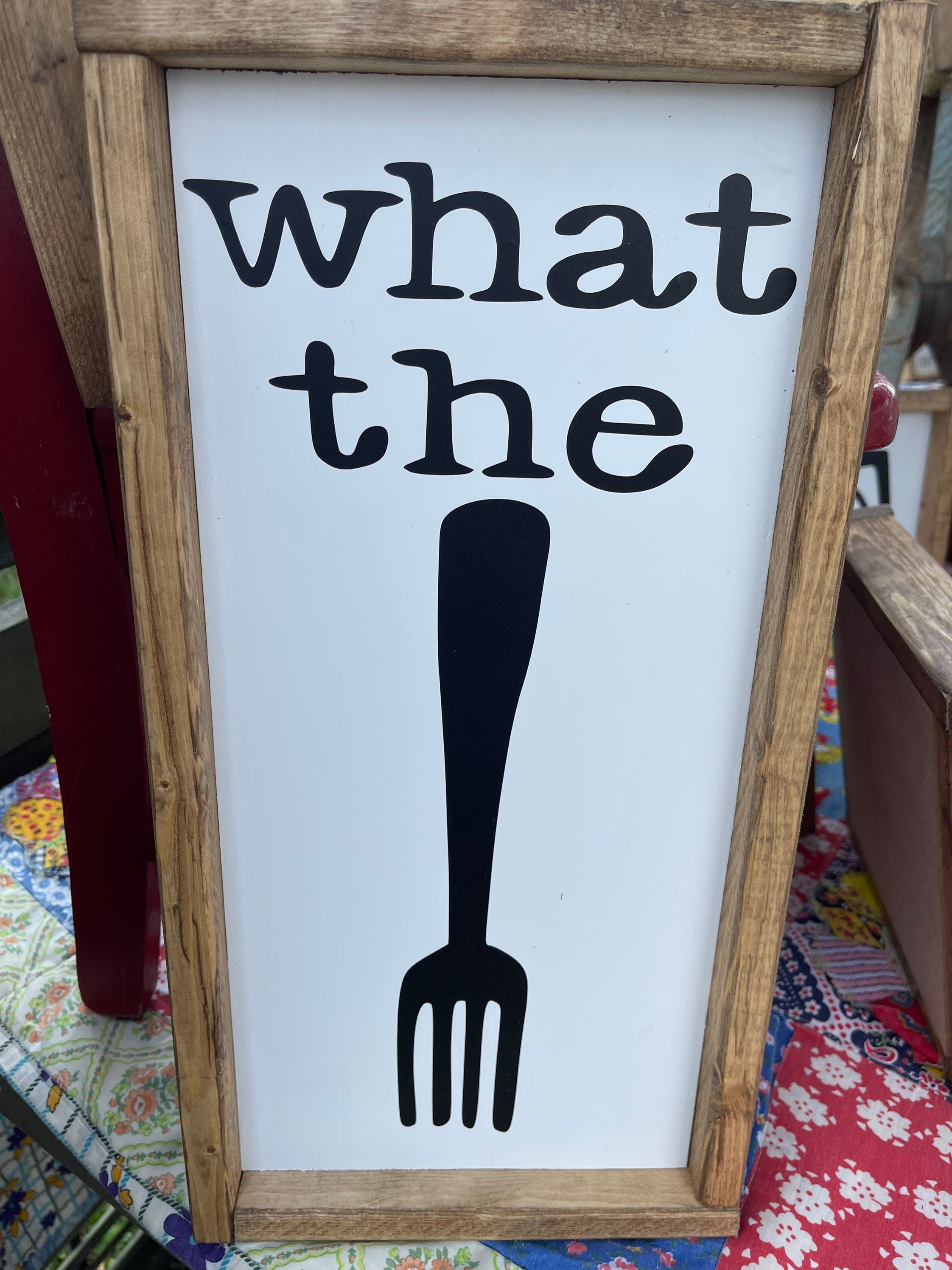 Kitchen What the Fork Sign - Etsy