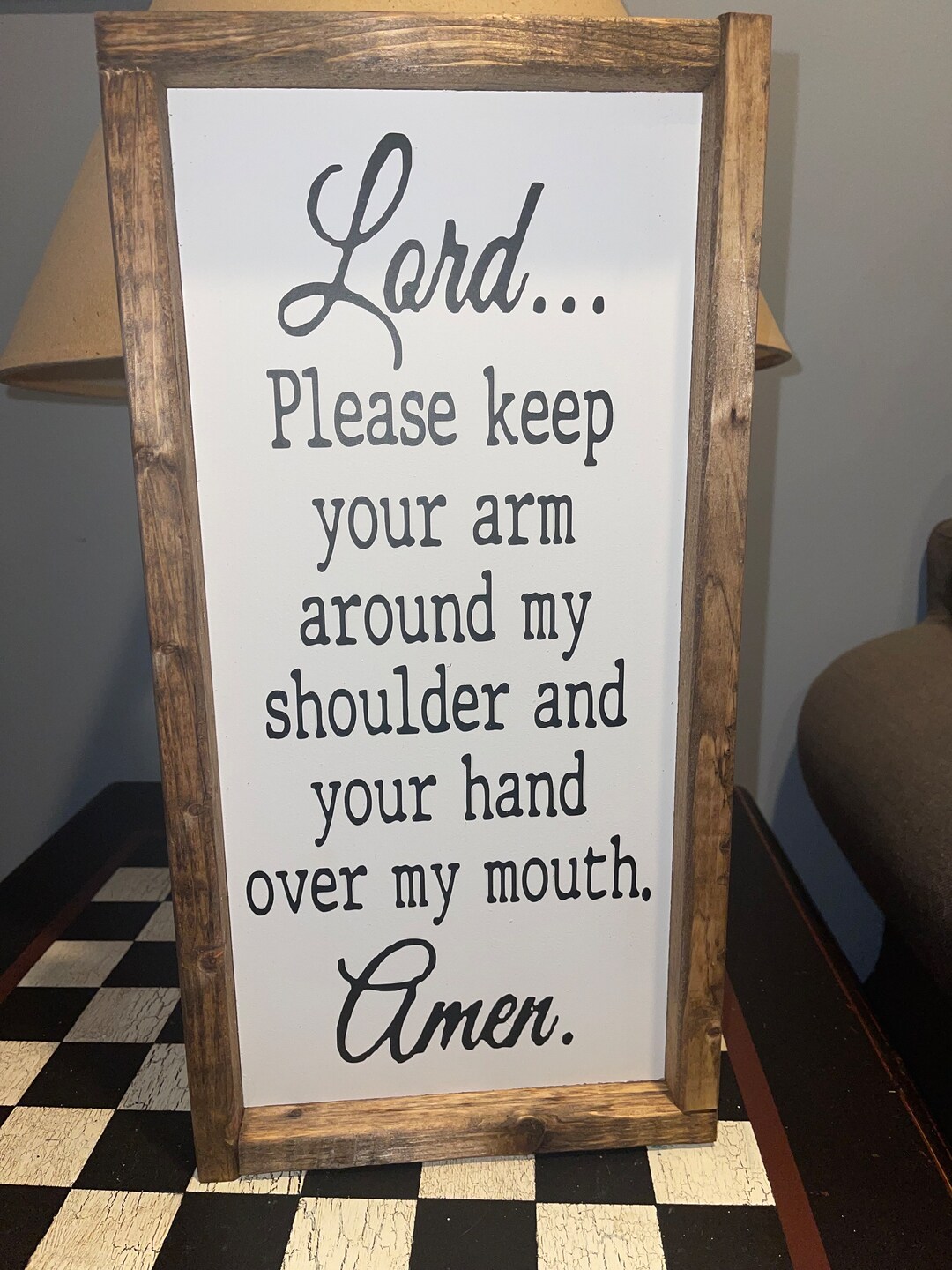 Home Lord Keep Arm Around Shoulder and Hand Over Mouth Sign - Etsy