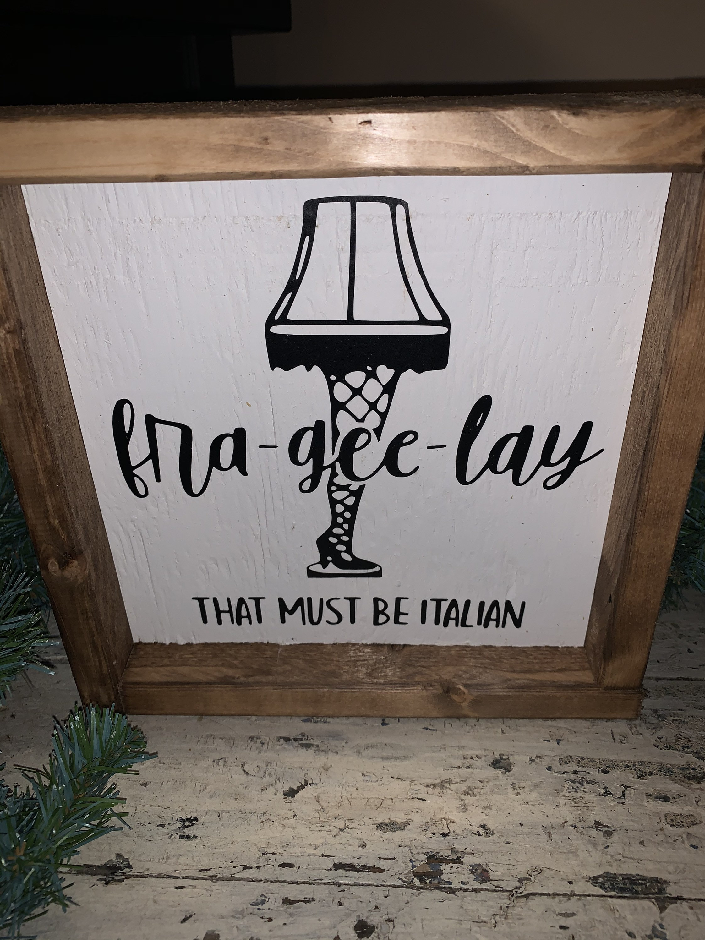 Christmas Story Leg Lamp Fragile Fra-her-lay Sign - Etsy UK